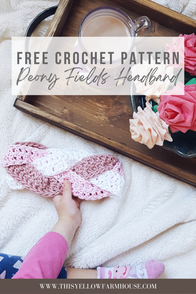 Easy Crochet Headband for Girls: Peony Fields Free Headband Pattern ...