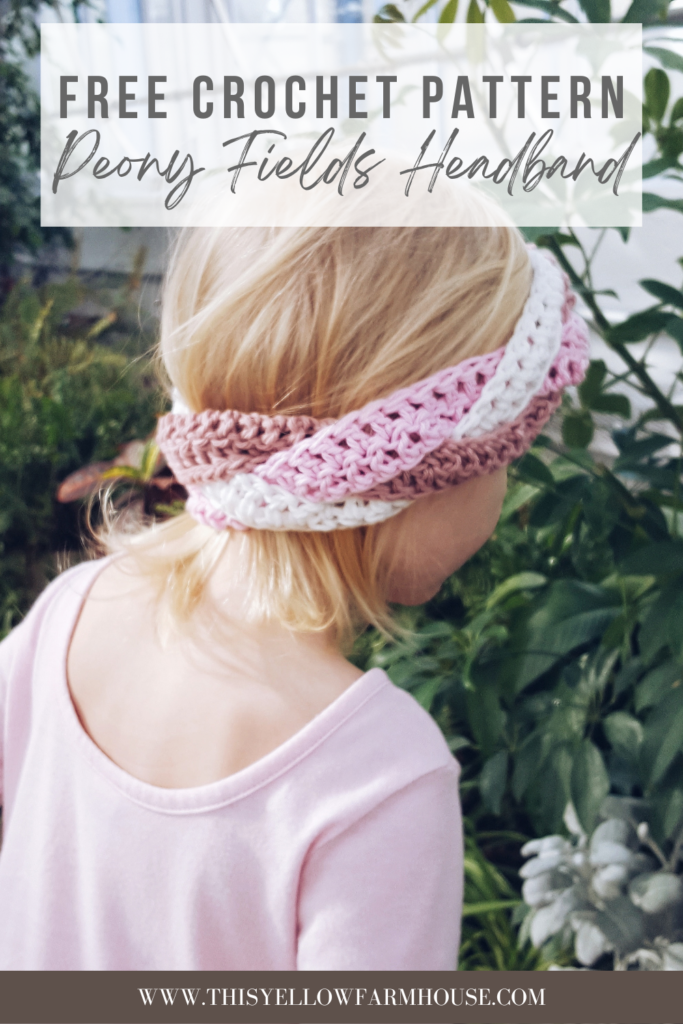 Easy Crochet Headband for Girls: Peony Fields Free Headband Pattern ...