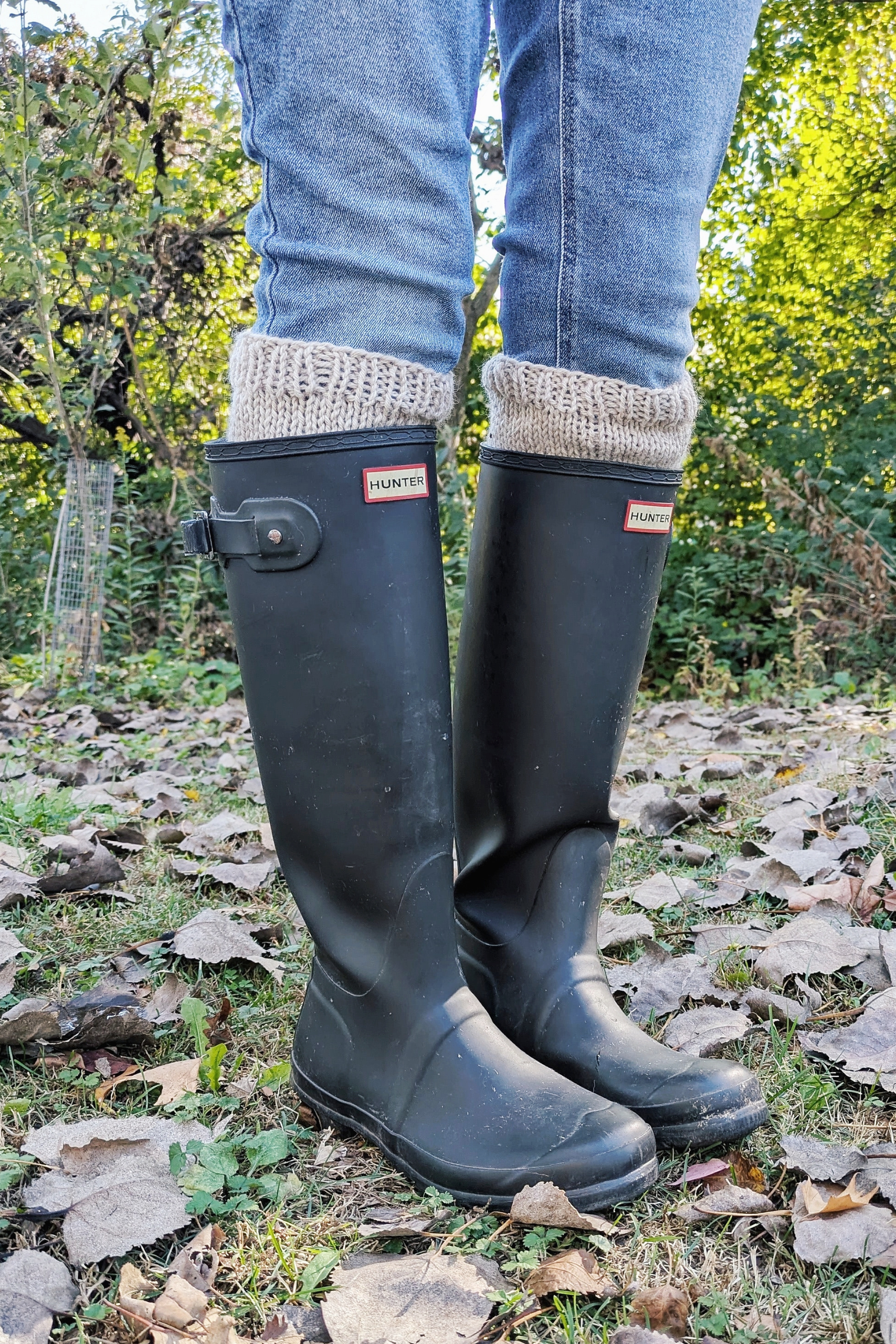 Wheatfield Edge Boot Cuff Knitting Pattern - this yellow farmhouse