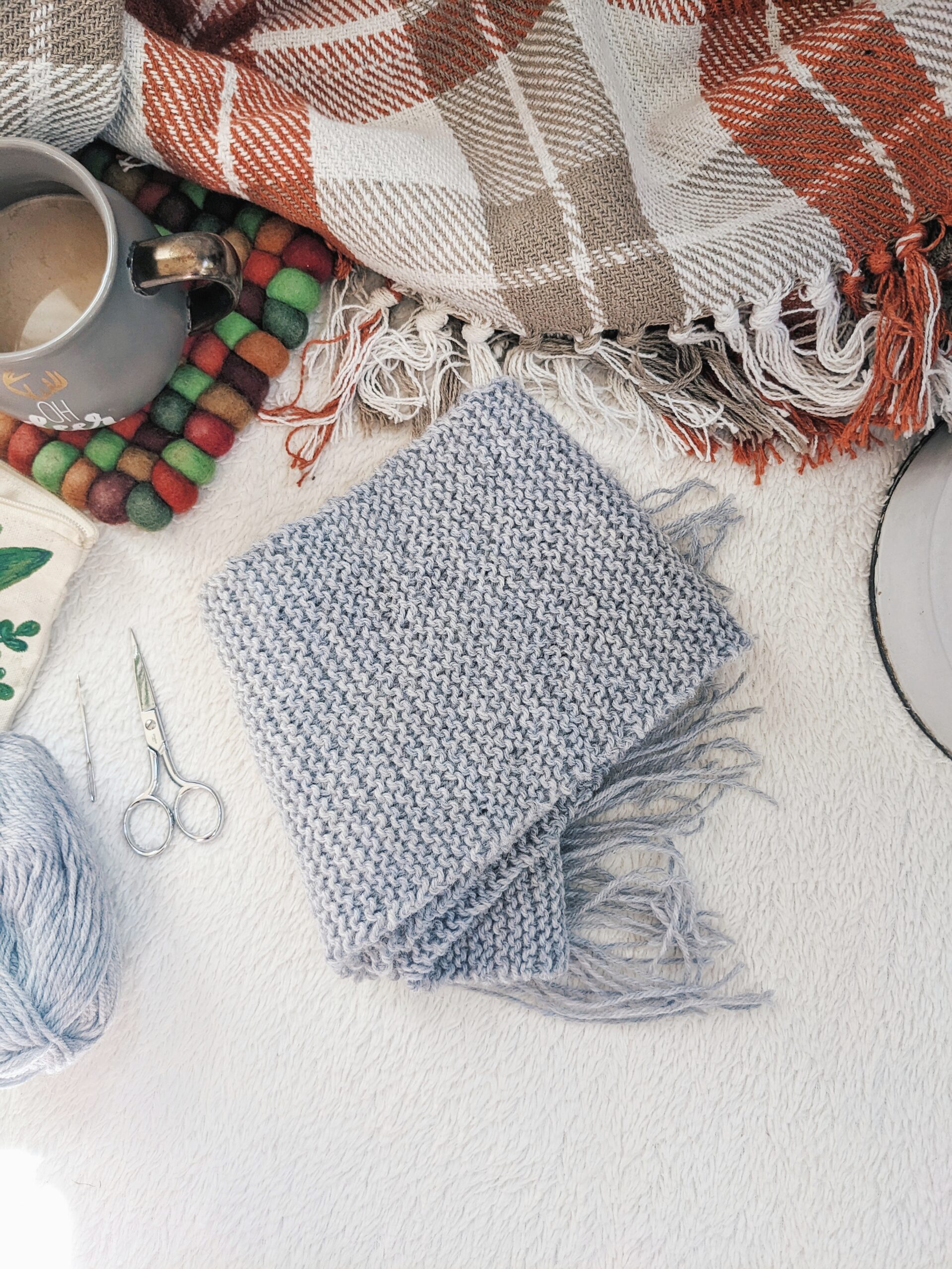Homeschool Scarf Knitting Pattern - this yellow farmhouse