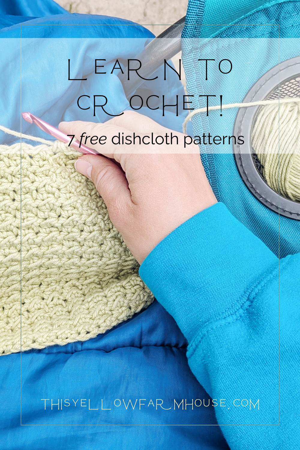 free Daisy Dots dishcloth crochet pattern the easy way - this yellow ...