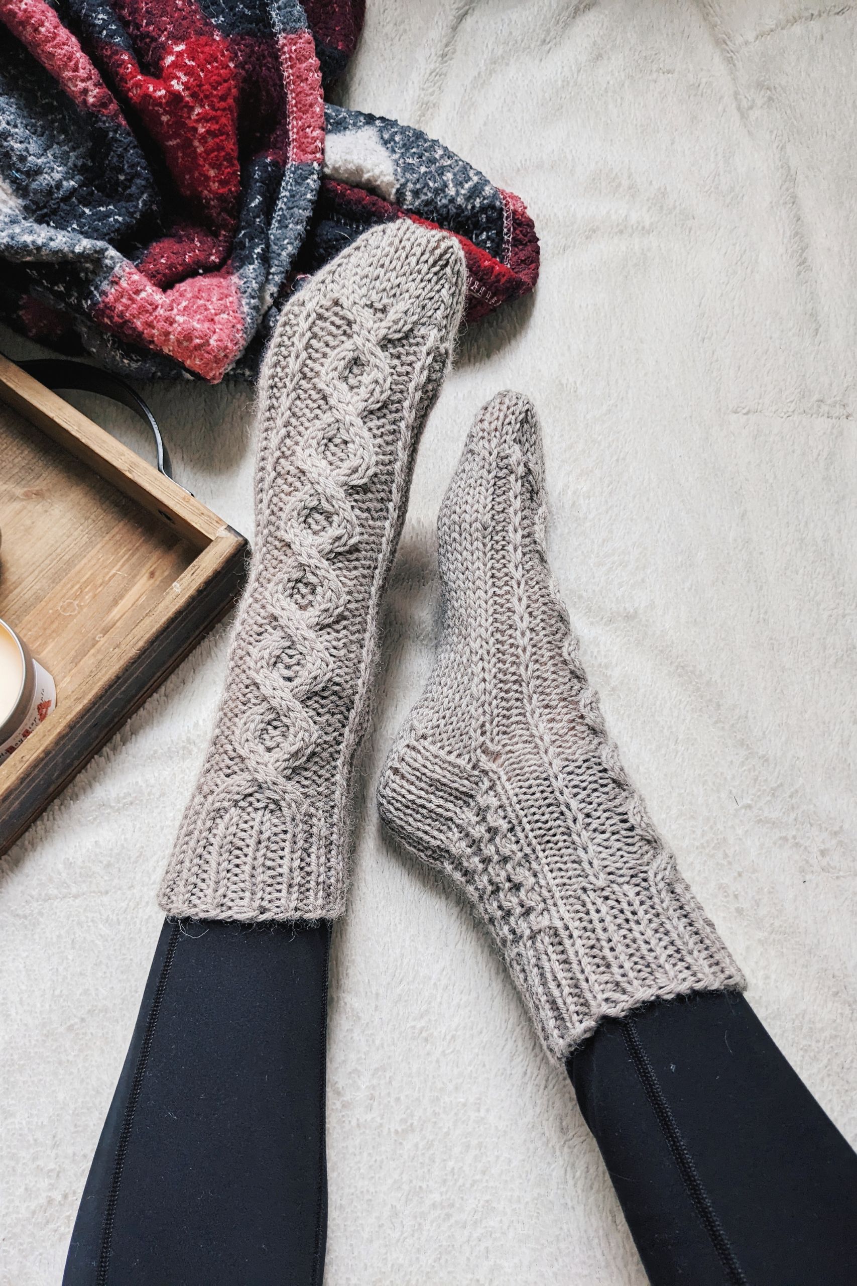 Cream Cabin Socks Knitting Pattern - this yellow farmhouse