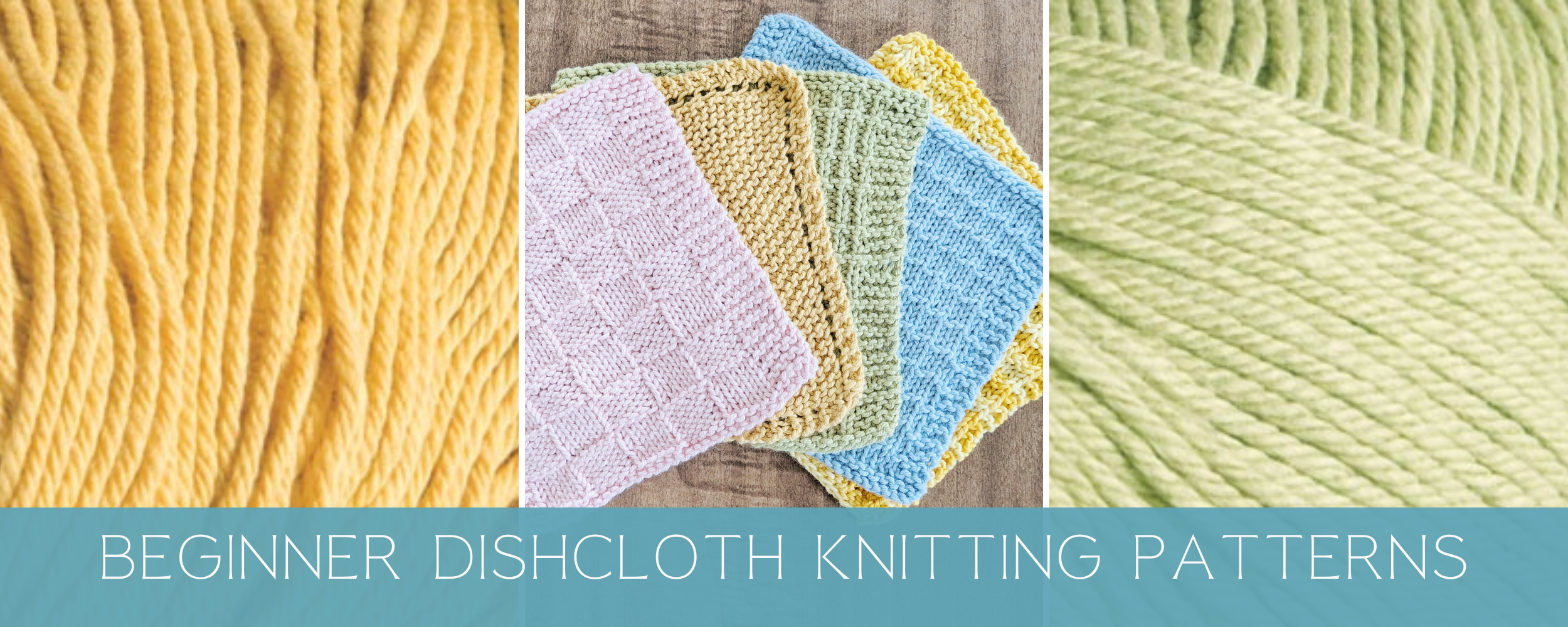 7 BEGINNER DISHCLOTH KNITTING PATTERNS FOR SUMMER - this yellow farmhouse