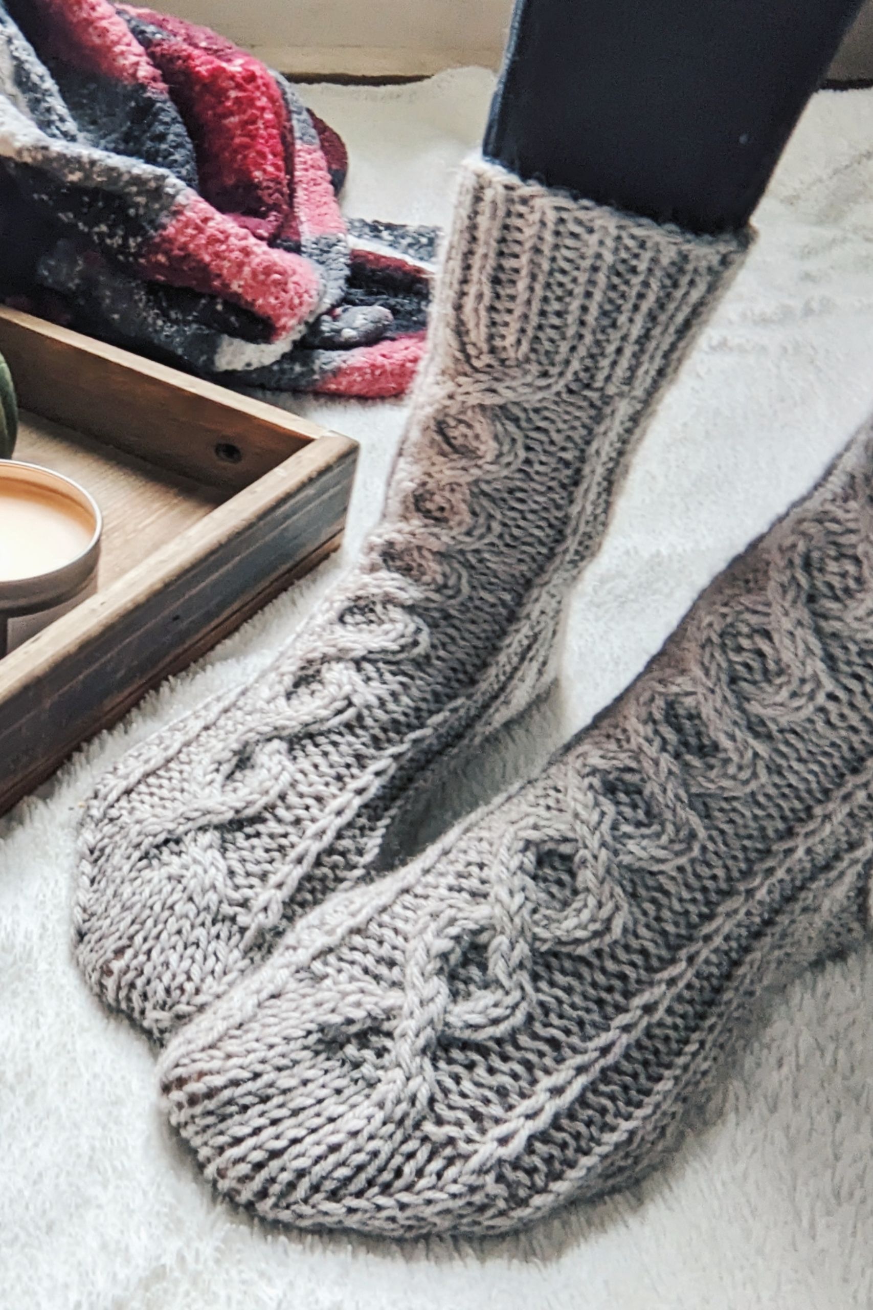 Cream Cabin Socks Knitting Pattern - this yellow farmhouse